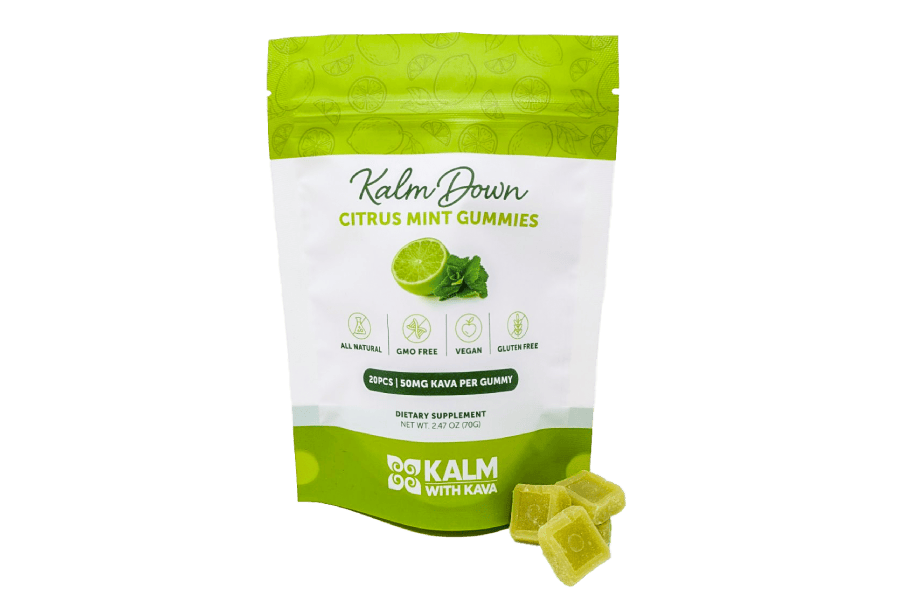 Kalm Down Gummies | Vegan Citrus Mint Kava Gummies for Relaxation