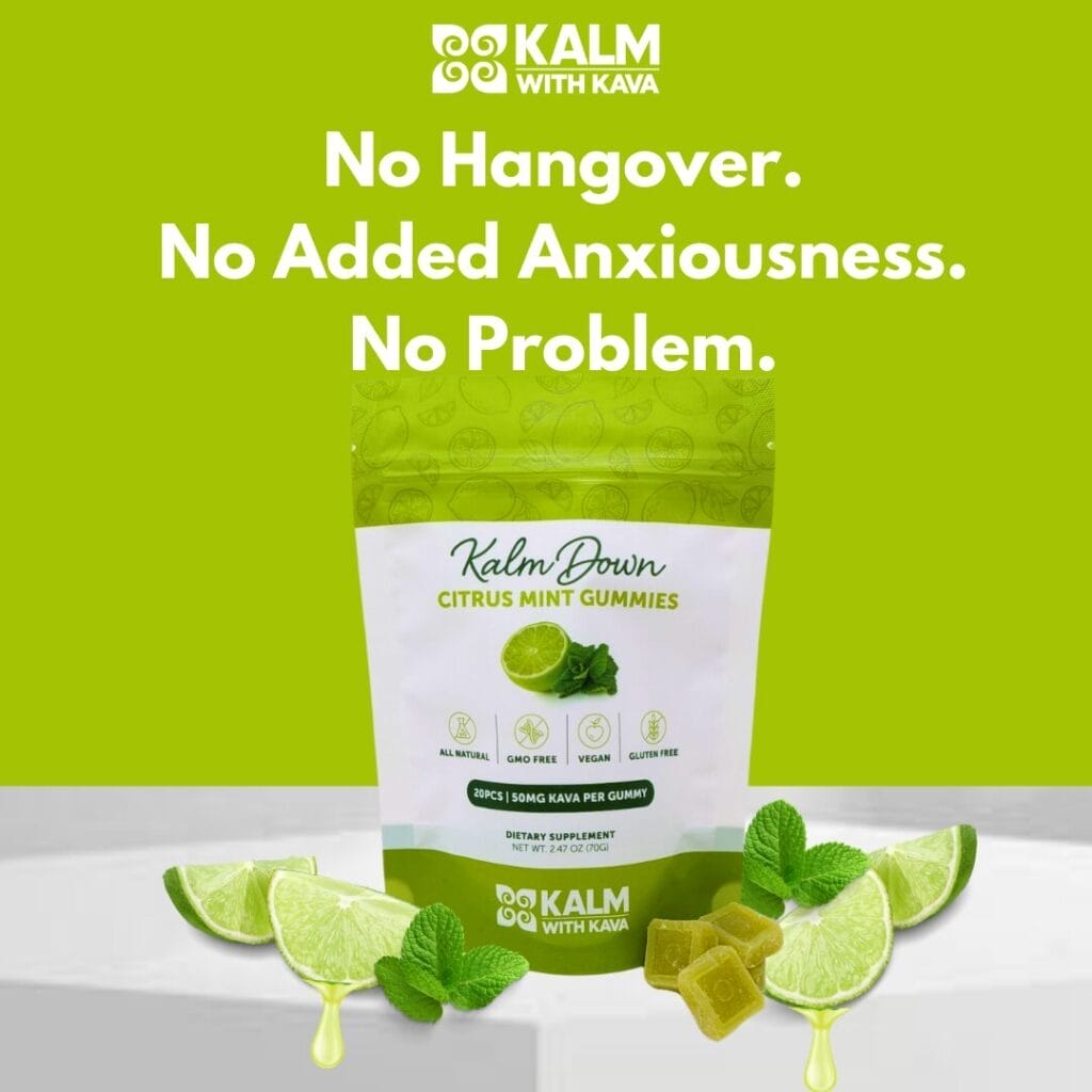Kalm Down Gummies | Vegan Citrus Mint Kava Gummies for Relaxation